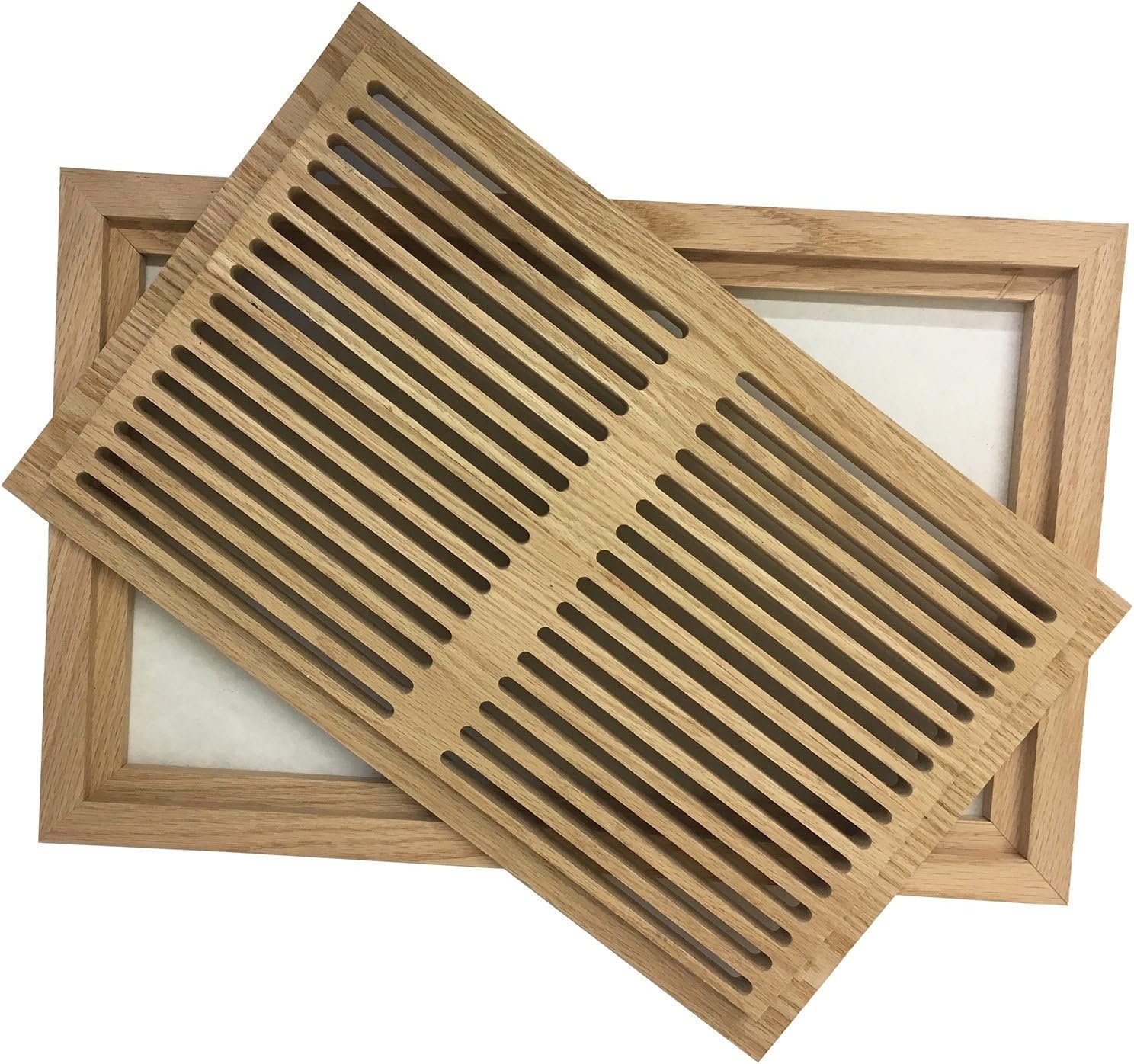 Cape Cod Air Grilles Solid Hardwood Slotted Flush Mount Floor Register ...