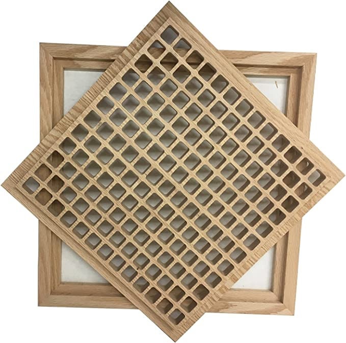 Cape Cod Air Grilles Solid Hardwood Eggcrate Style Flush Mount Floor ...