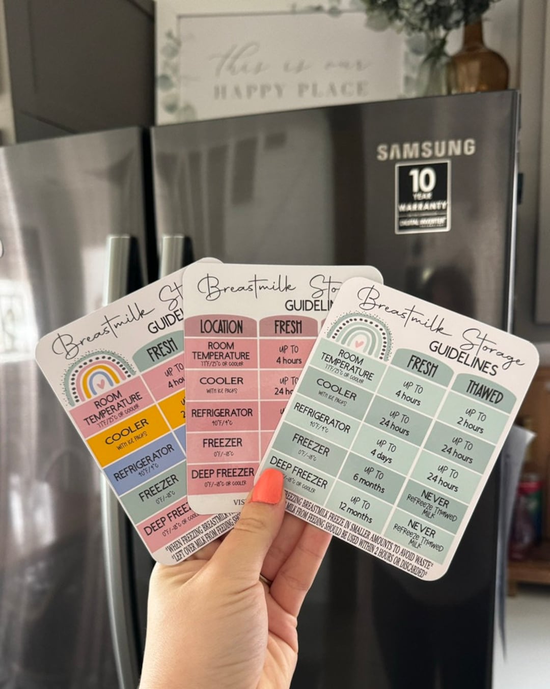 Breast Milk Storage Guidelines Magnet: New Mom Gift (4x5) - Etsy