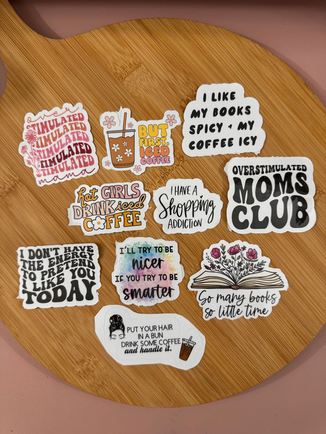 Girly Waterproof Stickers Mom Stickers Water Bottle Stickers Journal ...