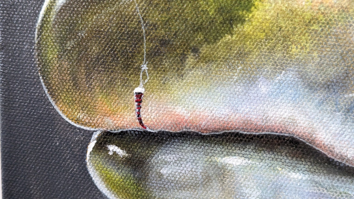Ultra Selective(rainbow Trout) Original Acrylic Painting..24x20 Inches ...