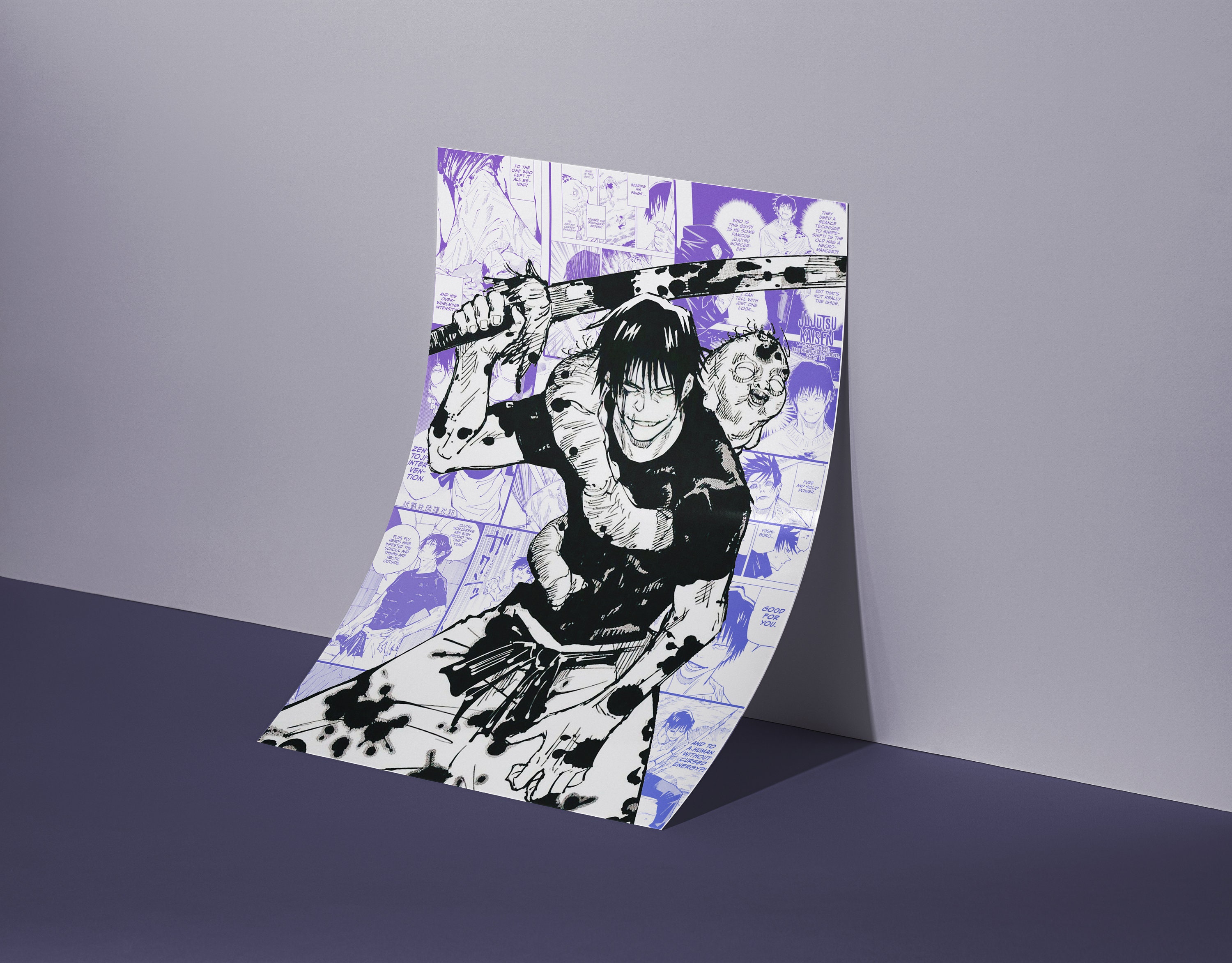 Jujustu Kaisen Toji Fushiguro Poster, Anime Wall Print, Jujutsu Kaisen ...