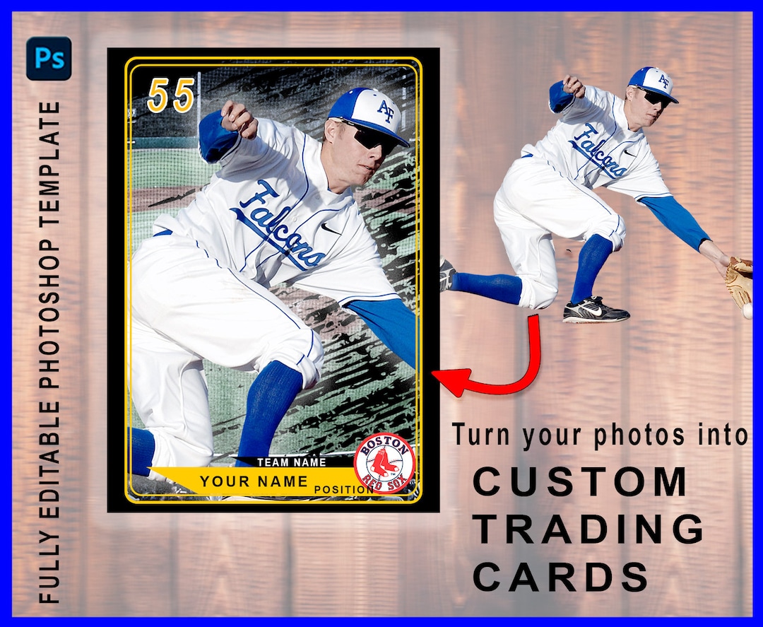 Baseball Sports Card PSD Template at 300 DPI Official TCG Measurements ...