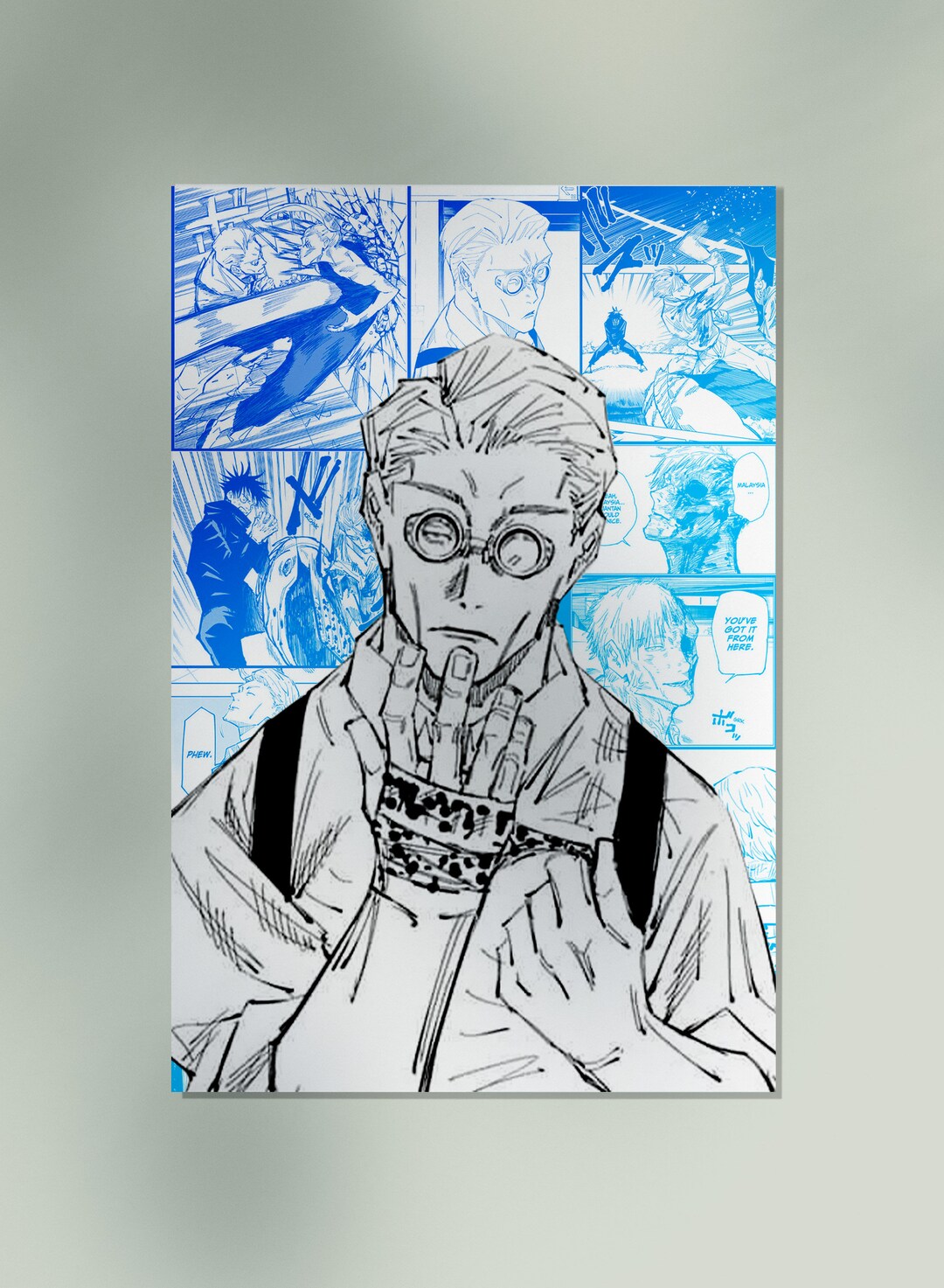 Jujustu Kaisen Kento Nanami Poster, Anime Wall Print, Jujutsu Kaisen ...