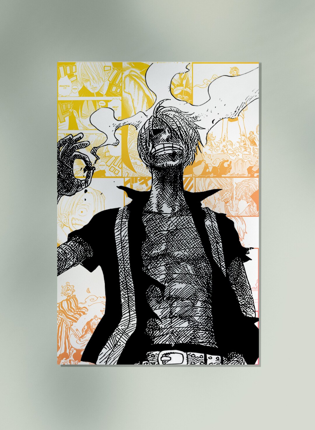 One Piece Vinsmoke Sanji Poster, Anime Wall Print, One Piece Art ...