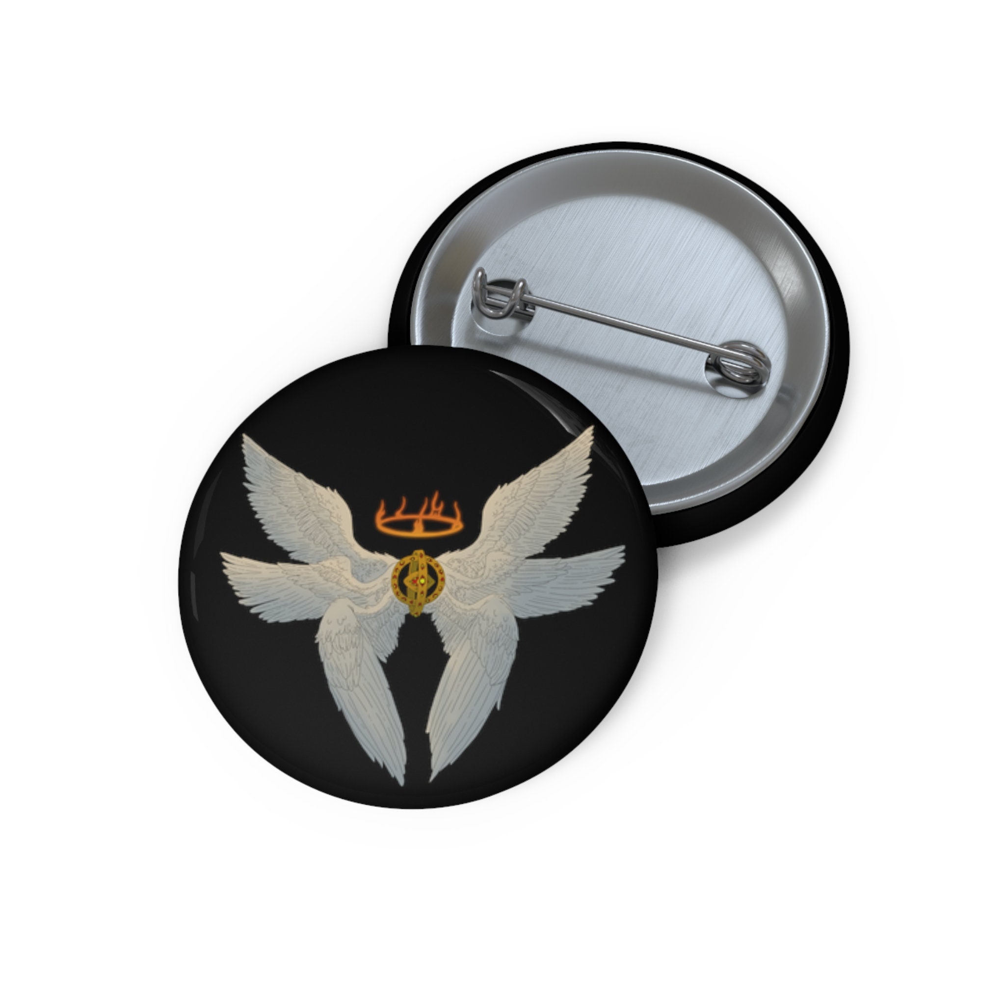 Biblically Accurate Angels Pin Button Black - Etsy