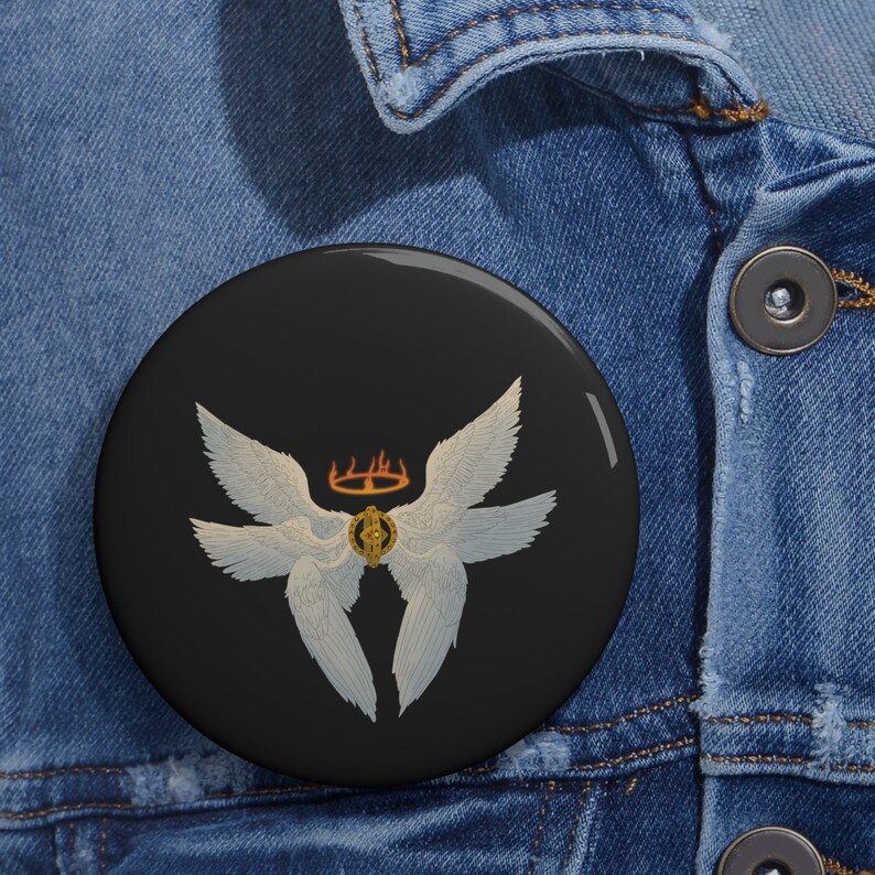 Biblically Accurate Angels Pin Button Black - Etsy