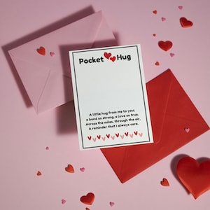 Valentines Day PRINTABLE 3 X Pocket Hug Poems PDF File Crochet Pocket ...