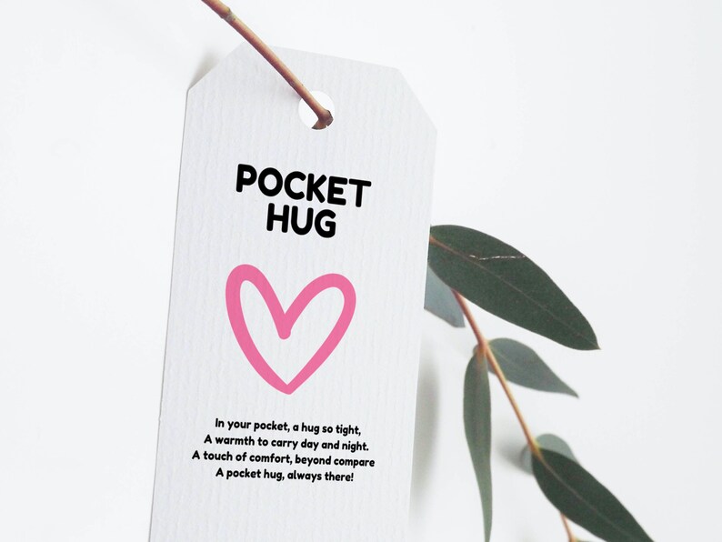 Pocket Hug PDF PRINTABLE Tags, Poem Crochet Tag Market Display Cards ...