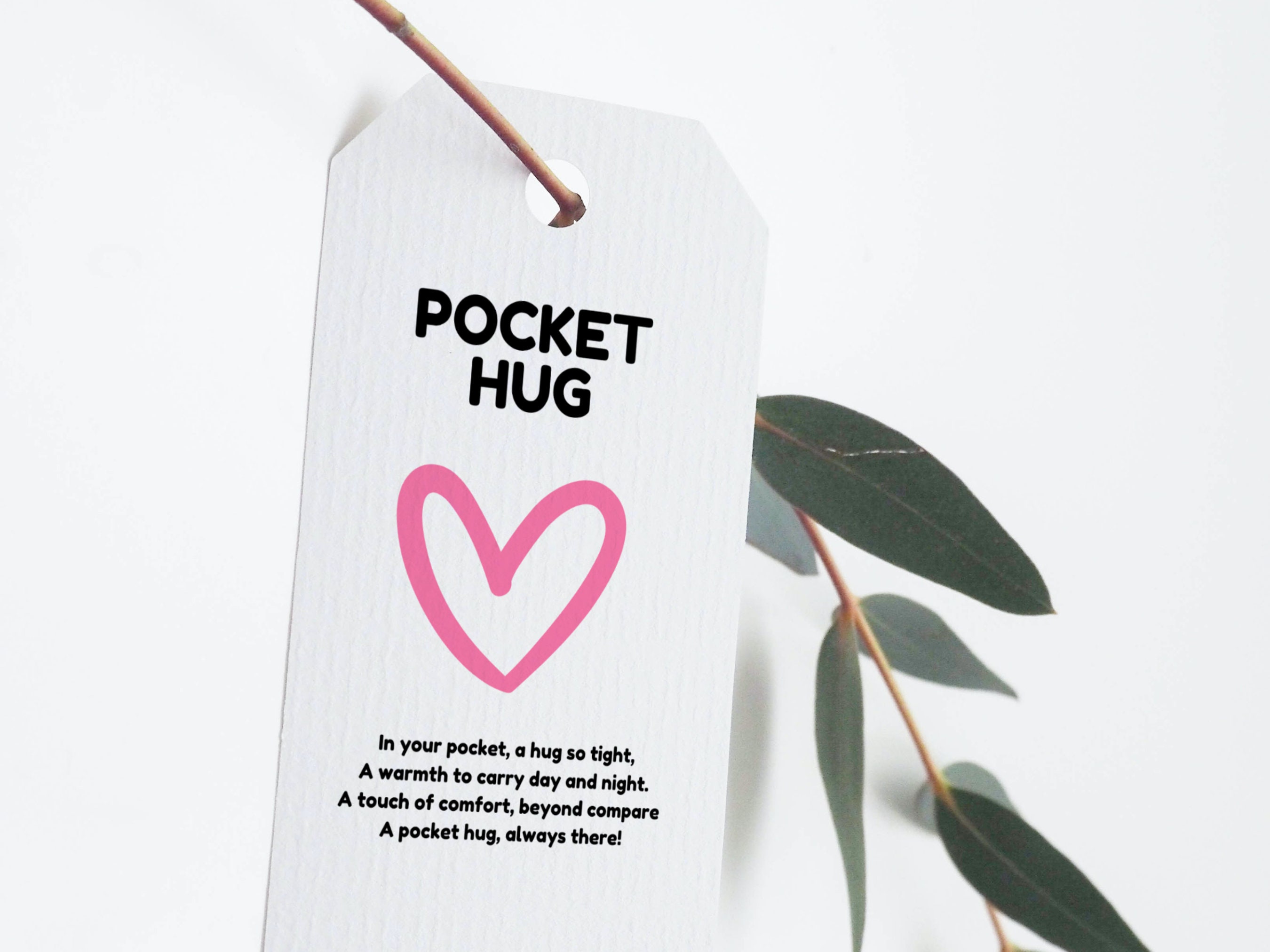Pocket Hug PDF PRINTABLE Tags, Poem Crochet Tag Market Display Cards ...