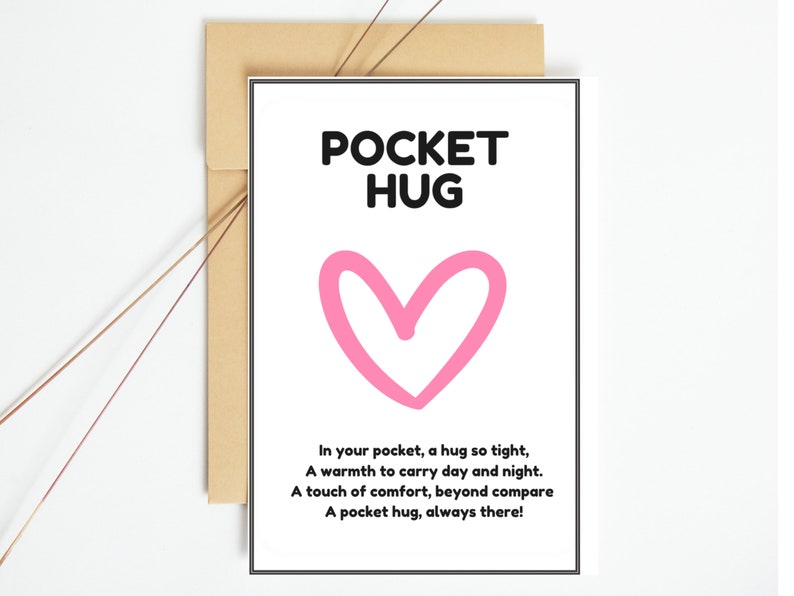 Pocket Hug PDF PRINTABLE Label Poem Crochet Tag Market Display Cards ...