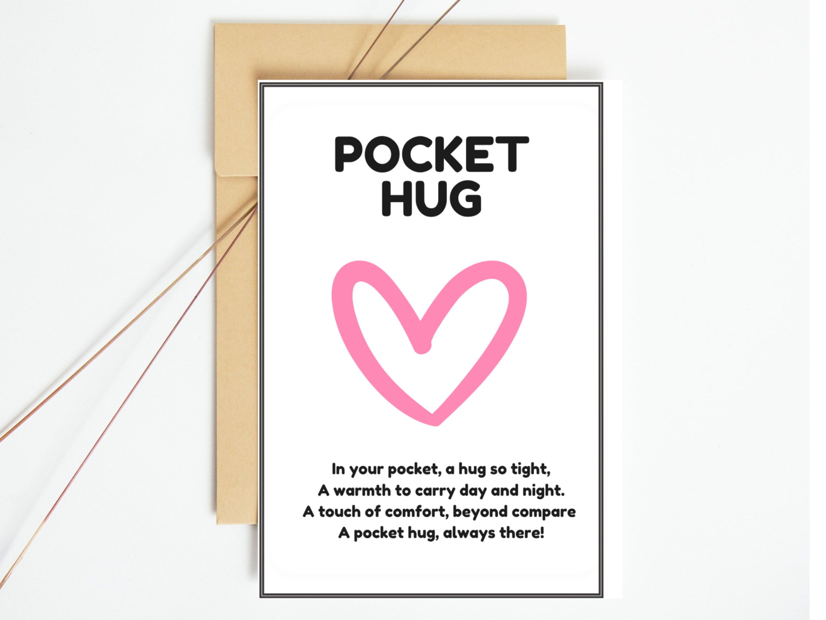Pocket Hug PDF PRINTABLE Label Poem Crochet Tag Market Display Cards ...