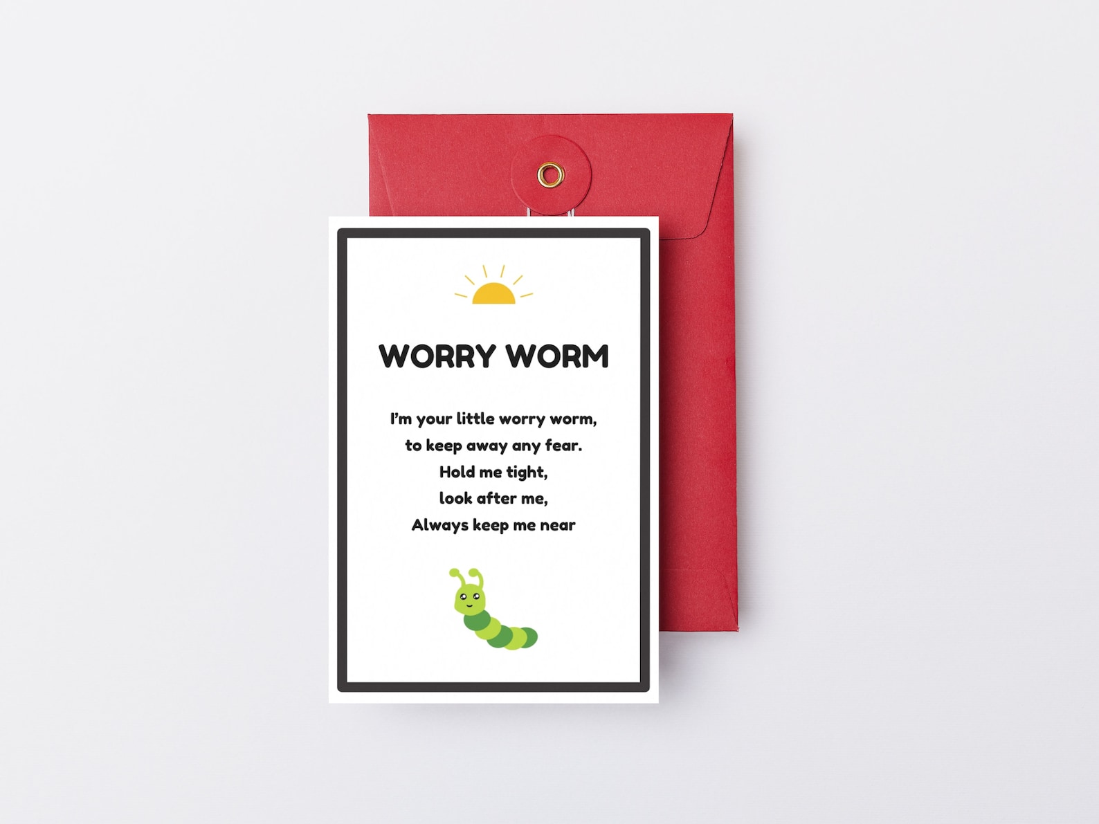 Worry Worm PDF Printable Labels and Tags Buddy Worm Poem Crochet Tag ...