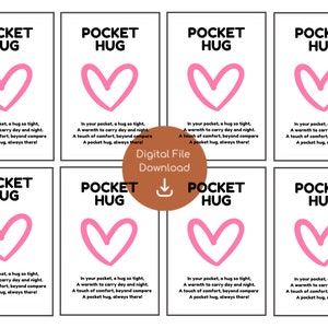 Pocket Hug PDF PRINTABLE Label Poem Crochet Tag Market Display Cards ...