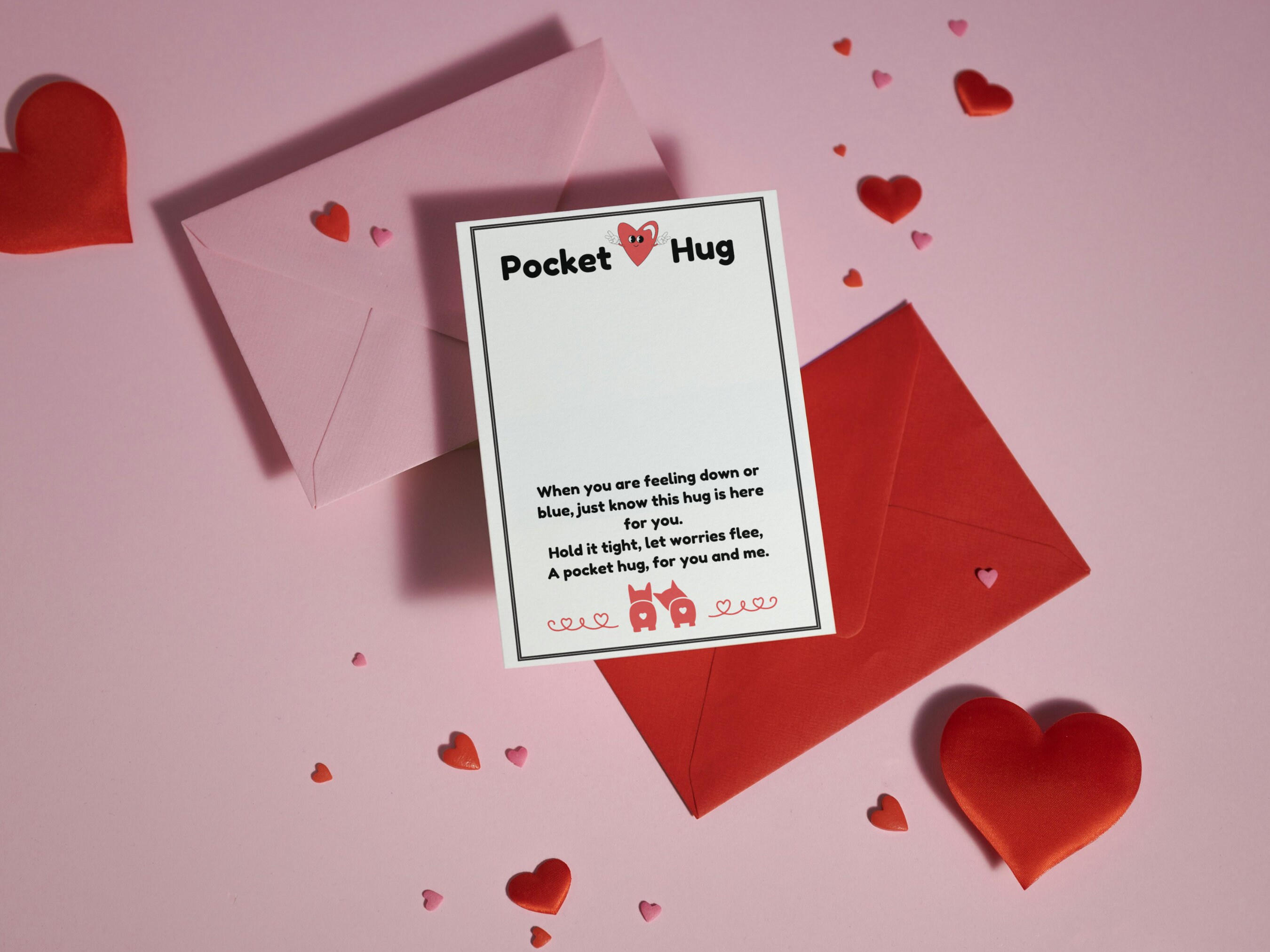 Valentines Day PRINTABLE 3 X Pocket Hug Poems PDF File Crochet Pocket ...