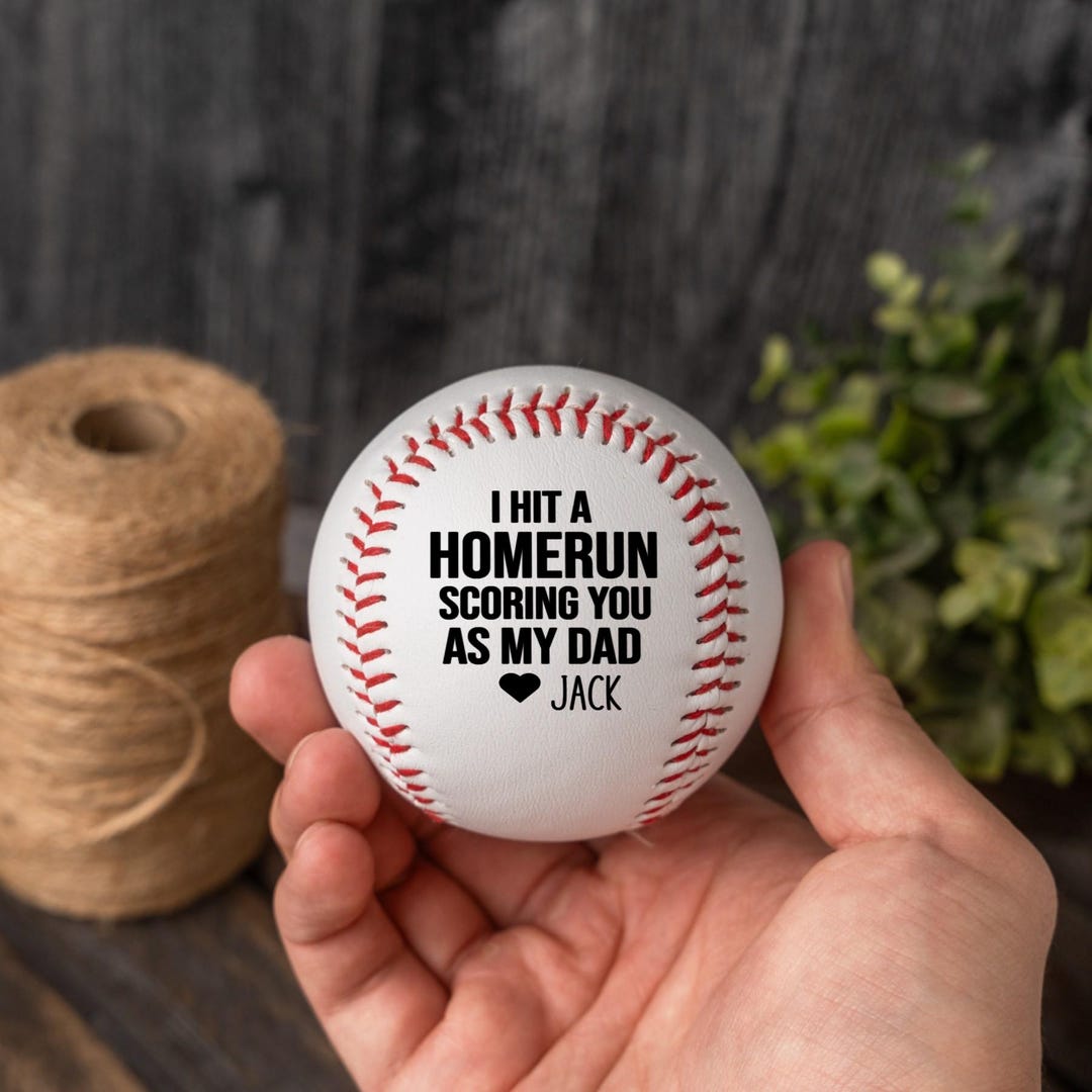 Personalized Fathers Day Baseball, Personalized Gift for Fathers Day ...