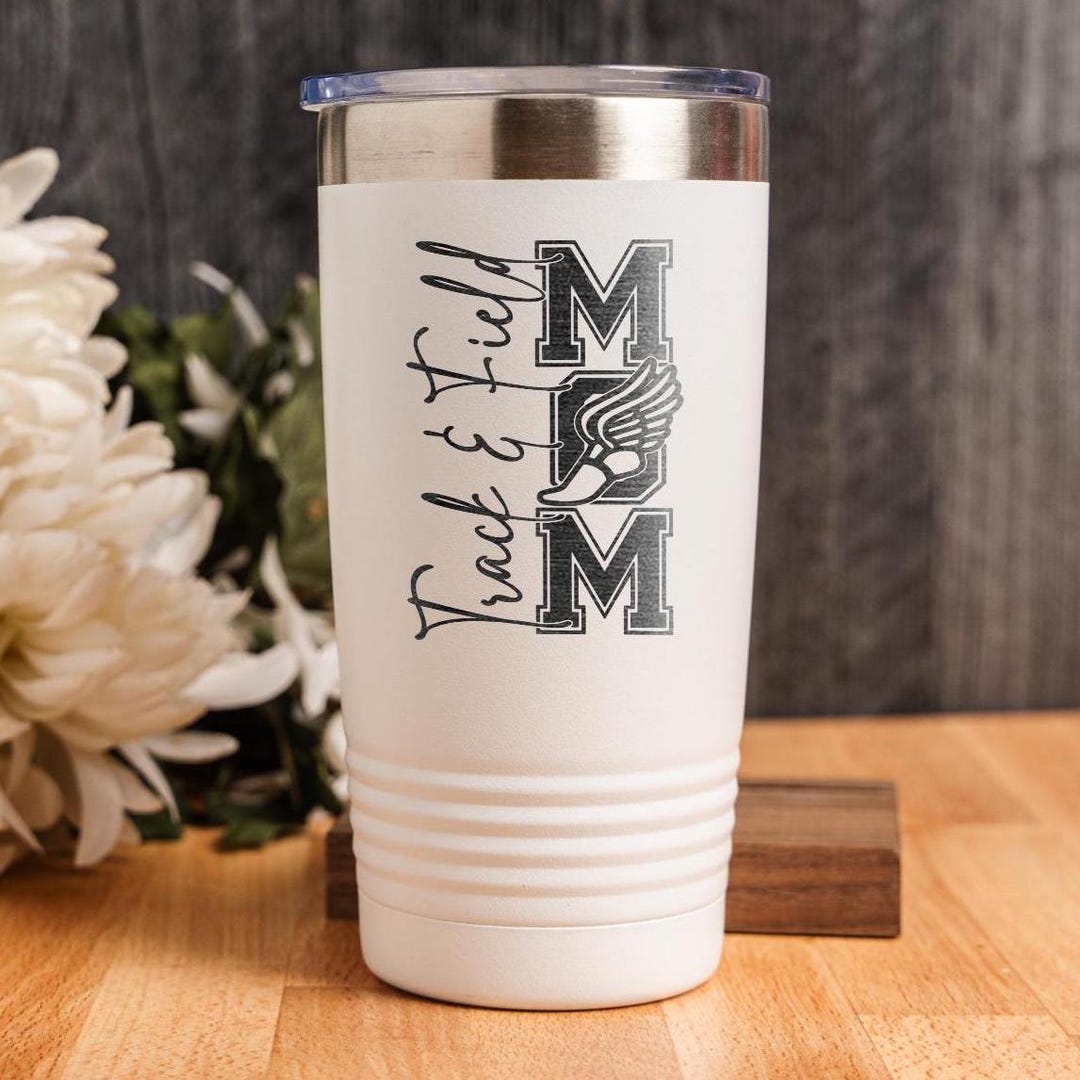 Track and Field Mom Tumbler, Engraved Track Mom Tumbler, Track and ...