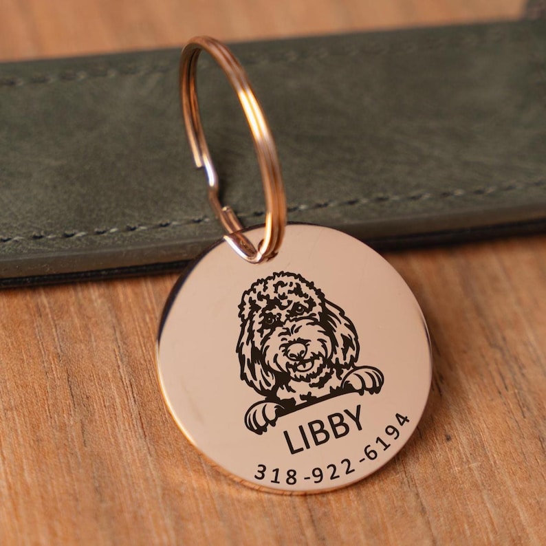 Doodle Dog Tag Collar Tag Personalized Dog Tag Custom Dog Collar Tag ...