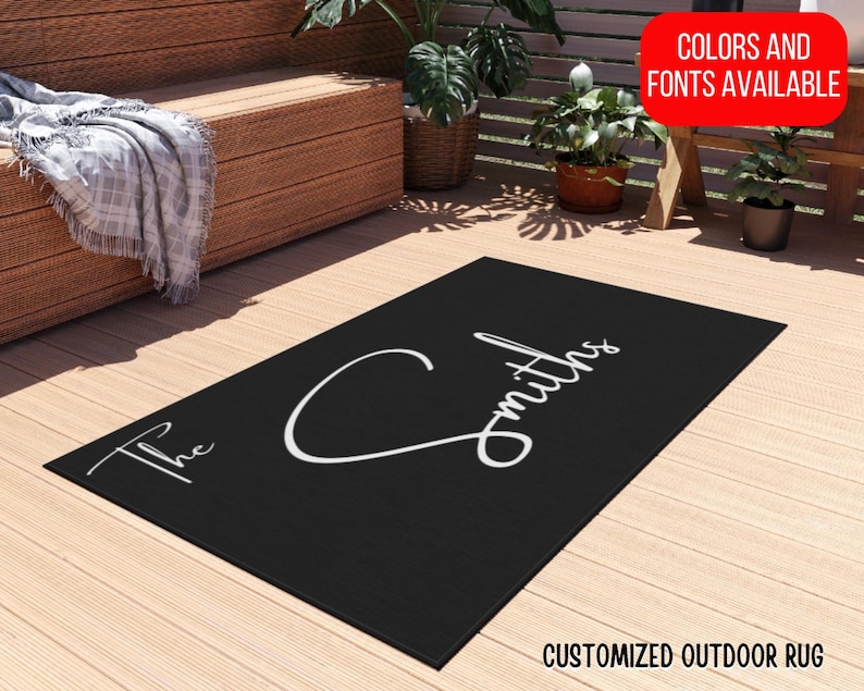 Personalized Outdoor Rug, Custom Patio Mat, Custom Entry Way Mat ...