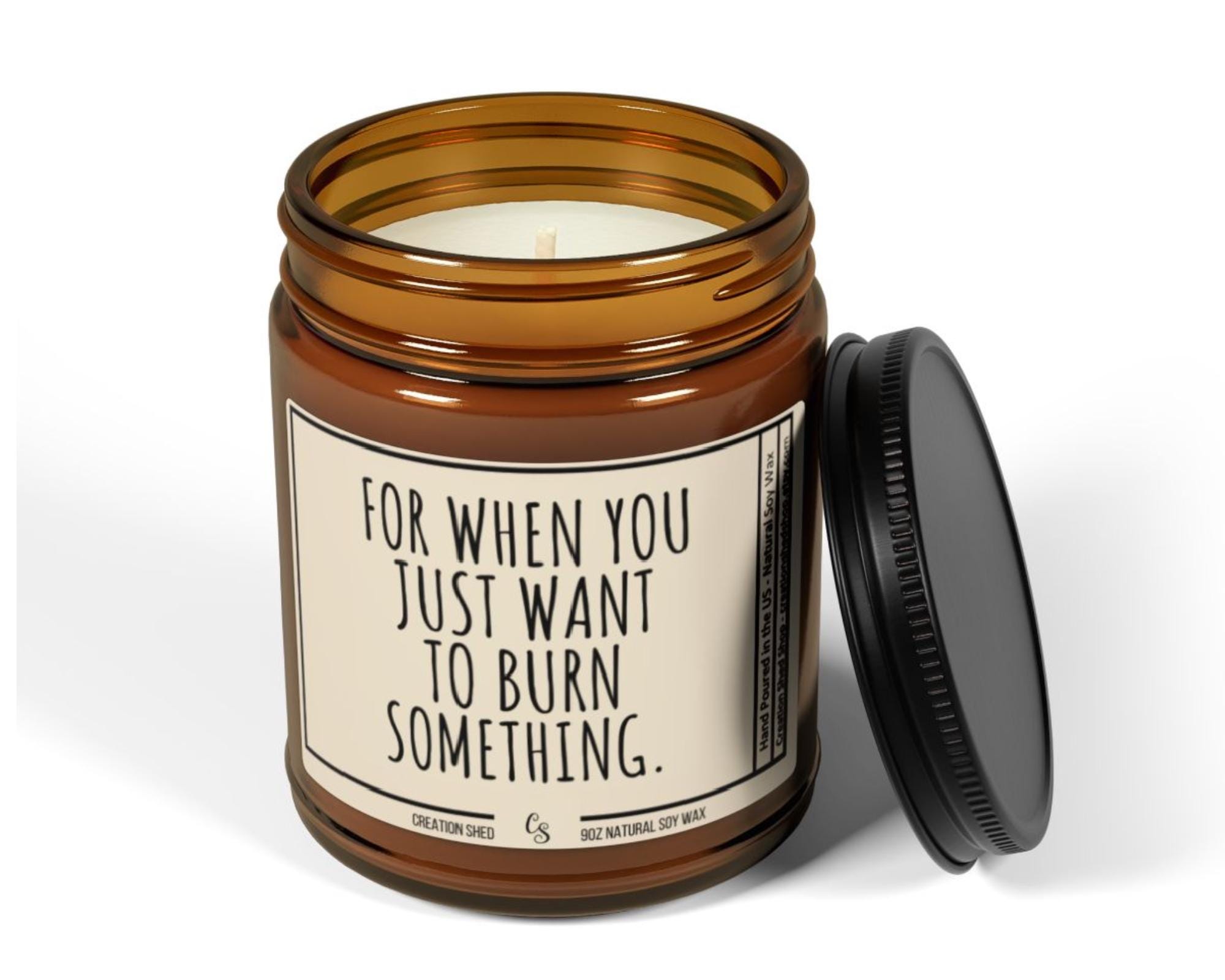 For When You Just Want to Burn Something Candle, Funny Candles Funny ...