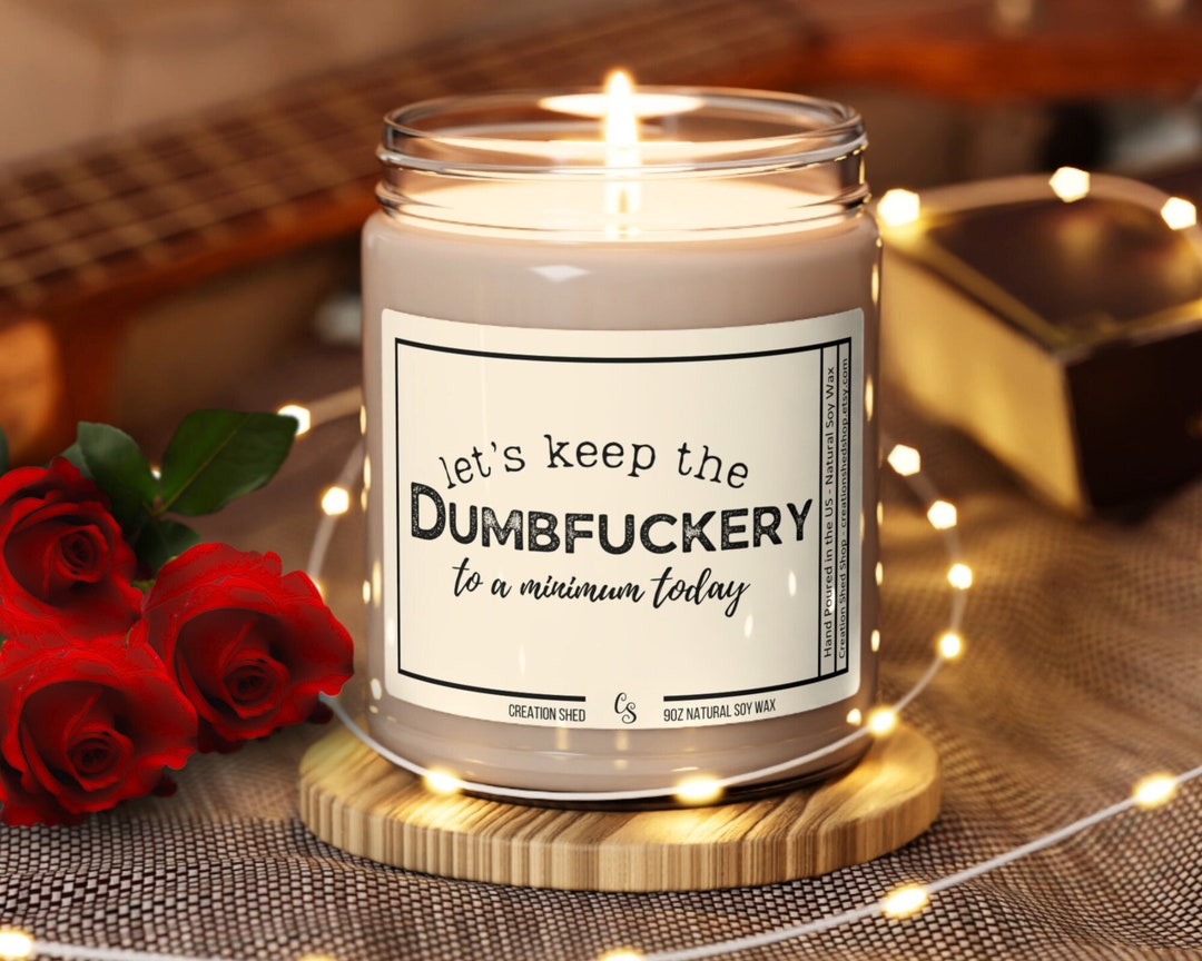 Coworker Funny Candle Gift Dumbfuckery Funny Gift for Friends Employee ...