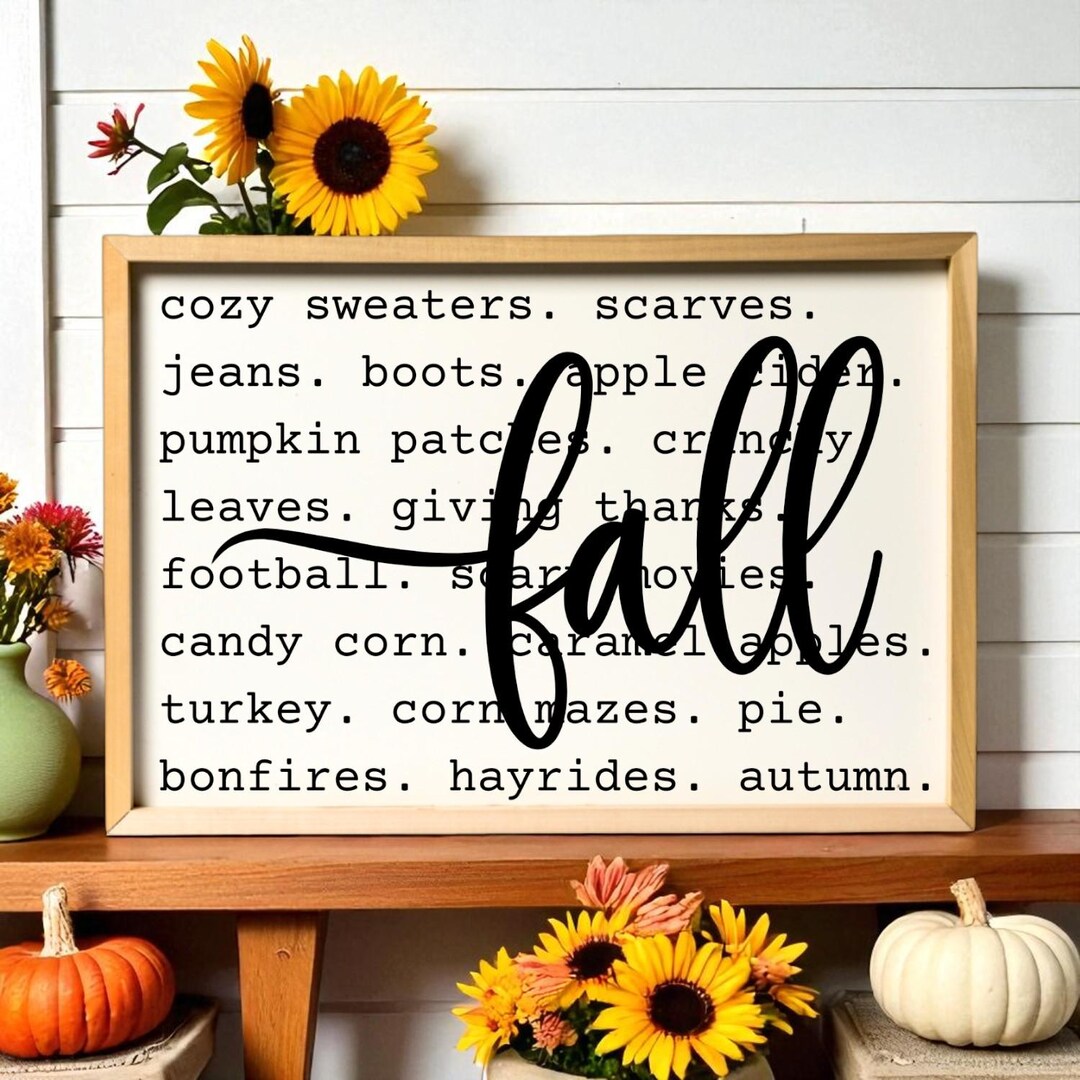 Fall Sign, Fall Favorites Wood Sign, Fall Host Gift, Fall Decor, Fall ...