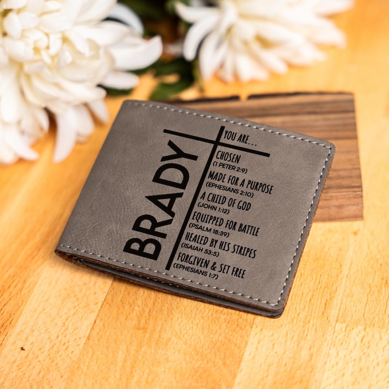 Personalized Christian Wallet for Men, Christian Gifts, Religious Gift ...