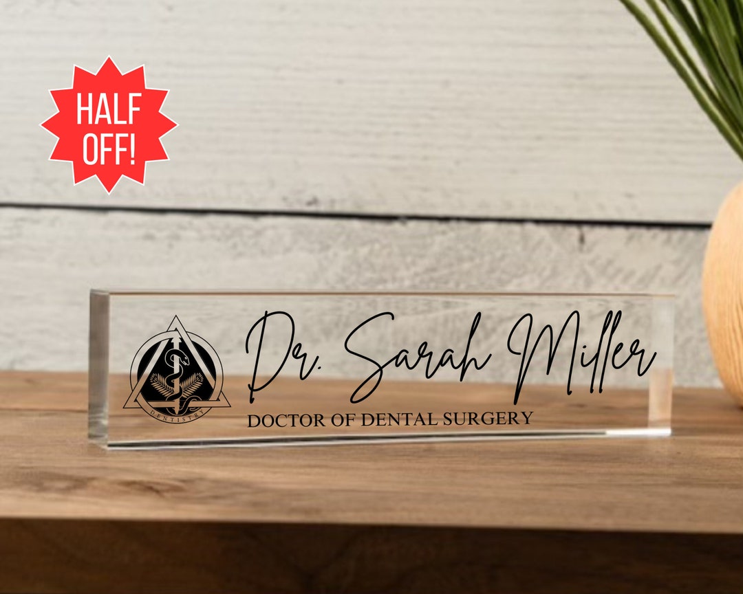 Dentist Gift, Dentist Desk Plaque, Desk Name Plate, Graduation Gift ...