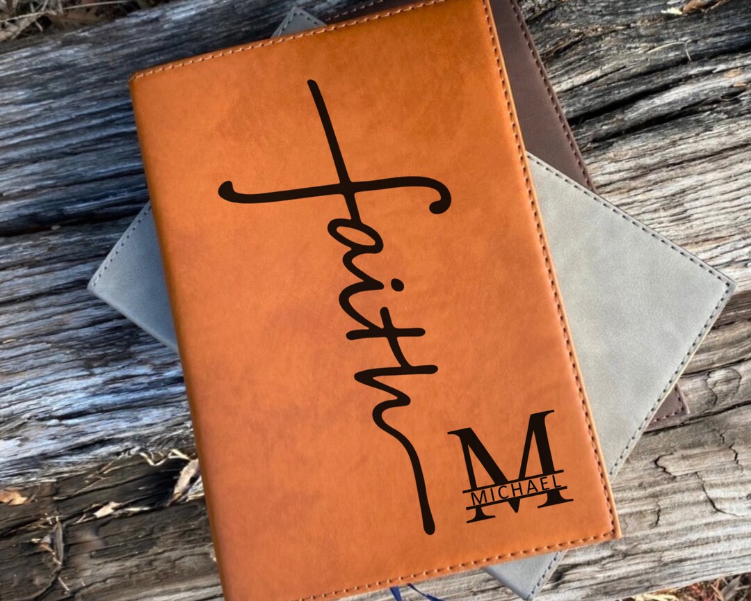 Faith Journal With Cross, Custom Prayer Journal, Personalized Goal ...