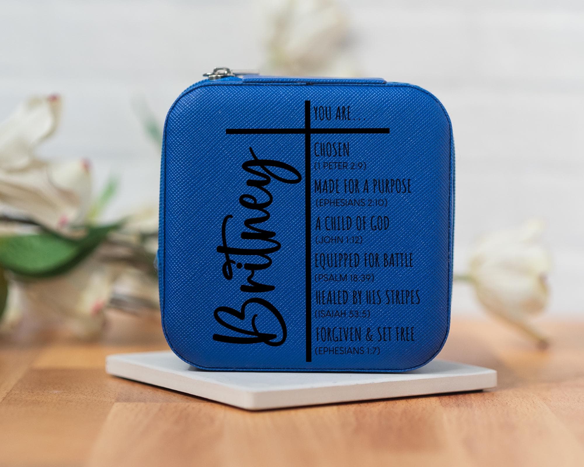 Personalized Travel Jewelry Box, Christian Gifts for Women, Christmas ...