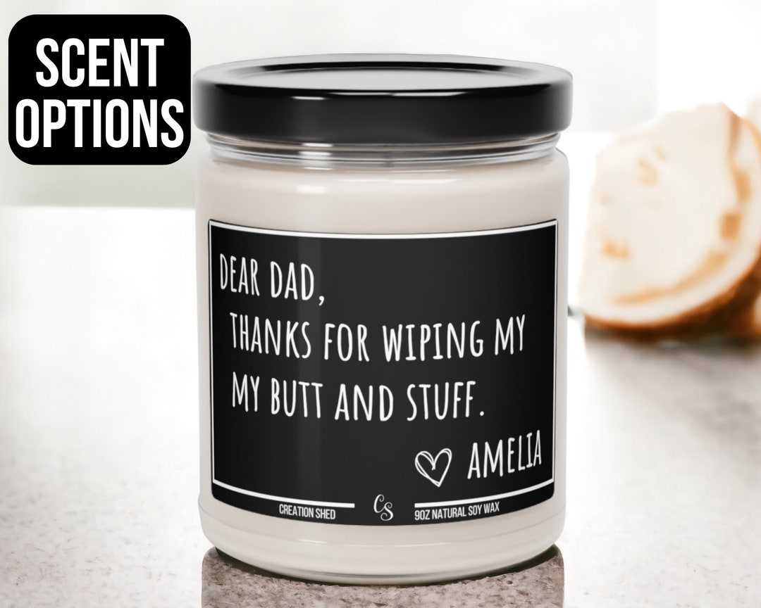 Personalized Fathers Day Gift From Daughter Custom Candle From Son From ...