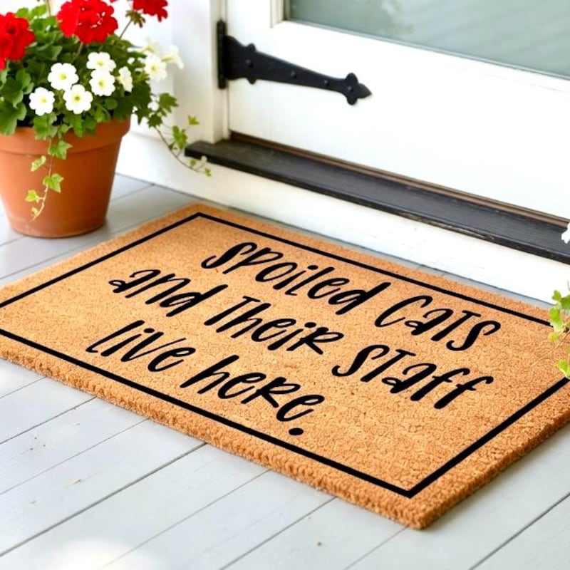 Tuxedo Cat Front Door Mat - Etsy