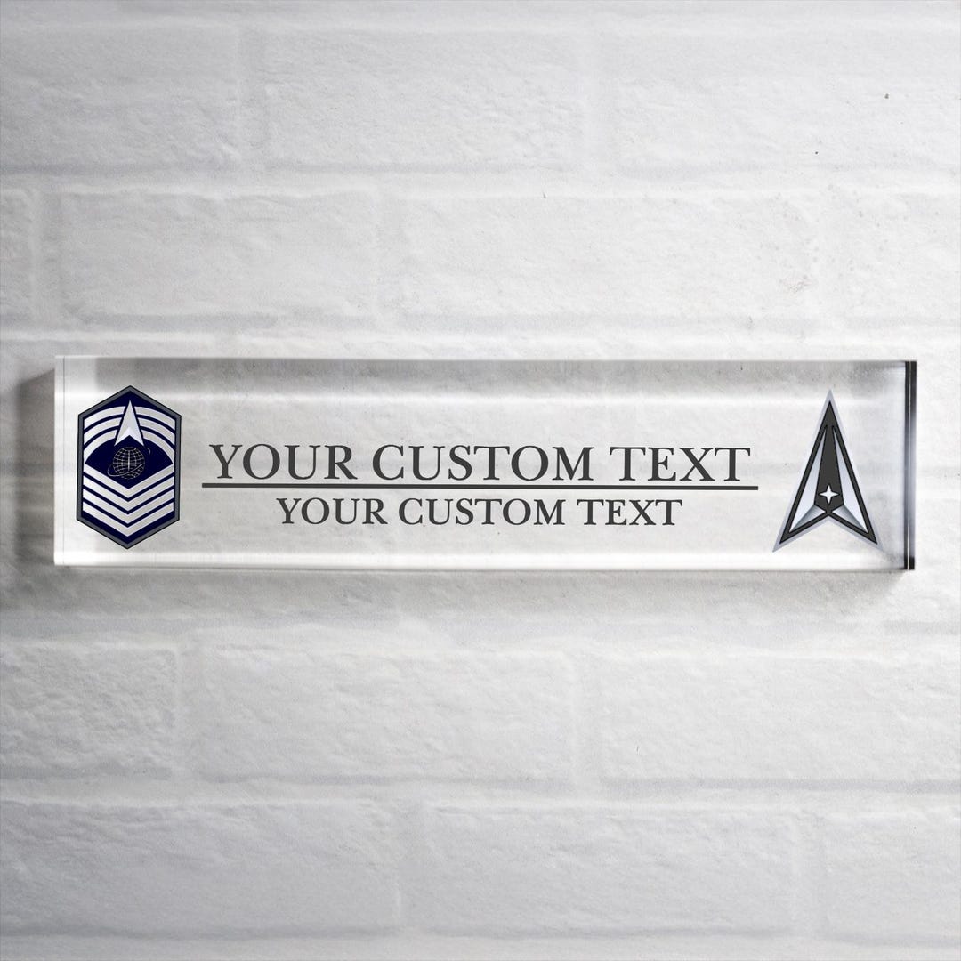 Custom Space Force Desk Name Plate, DHS Name Plate, FBI Name Plate, Gov ...