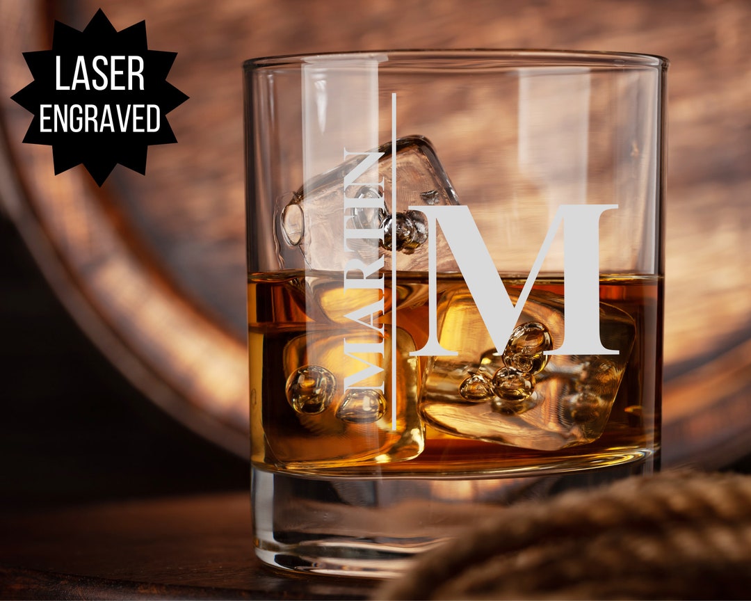 Personalized Whiskey Glasses, Bourbon Glass, Personalized Gift for Men ...