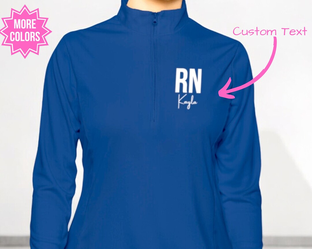 Personalized Nurse Quarter Zip, Doctor Acronym With Personalized Name ...