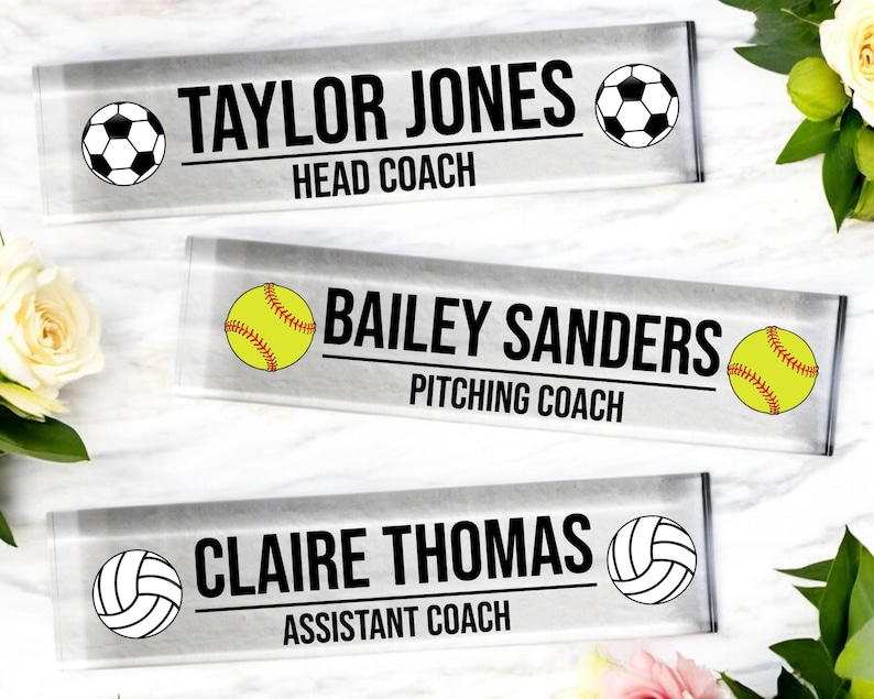 Coach Desk Name Plate, Coach Gifts Personalized Coach Gift for Soccer ...