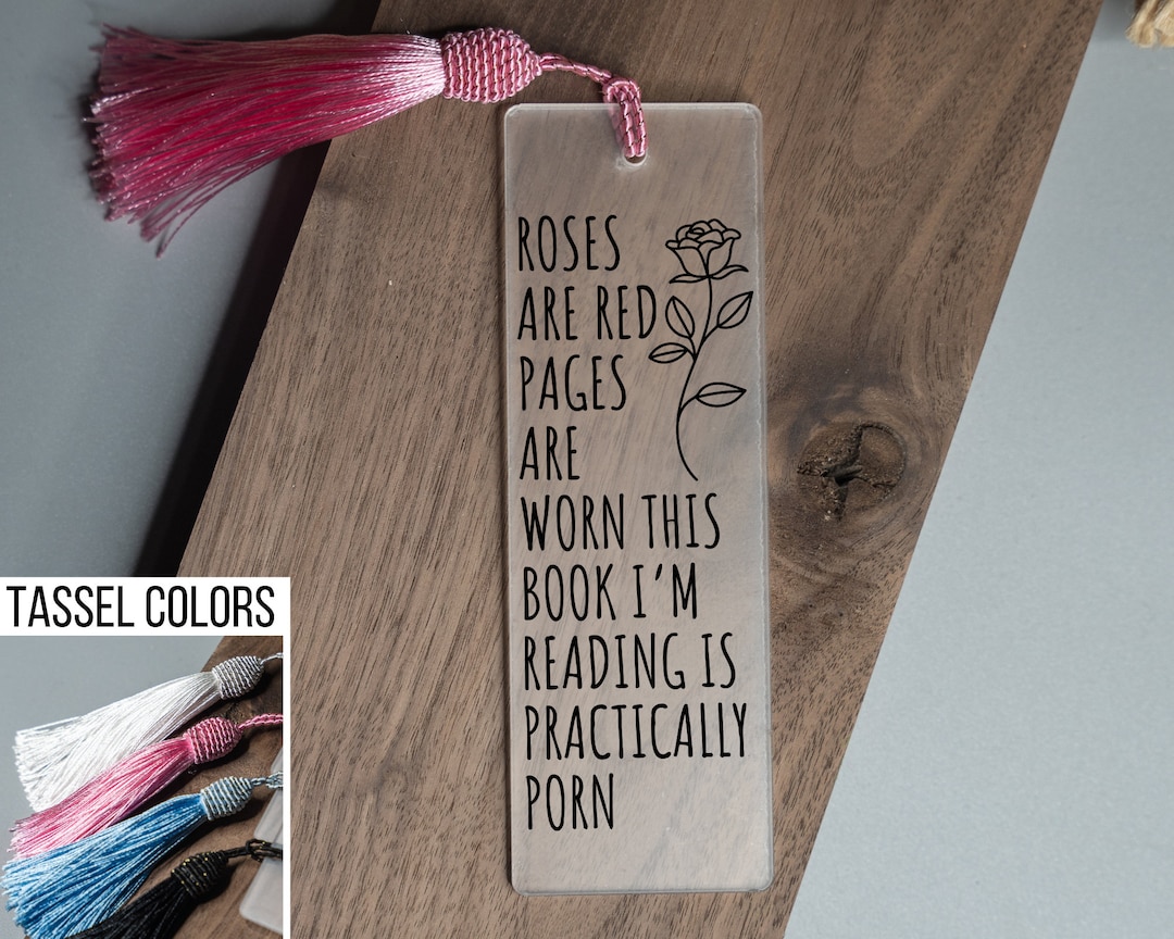 Bookmark for Smut, Spicy Bookmark, Spicy Book Lovers Mug, Roses Are Red ...