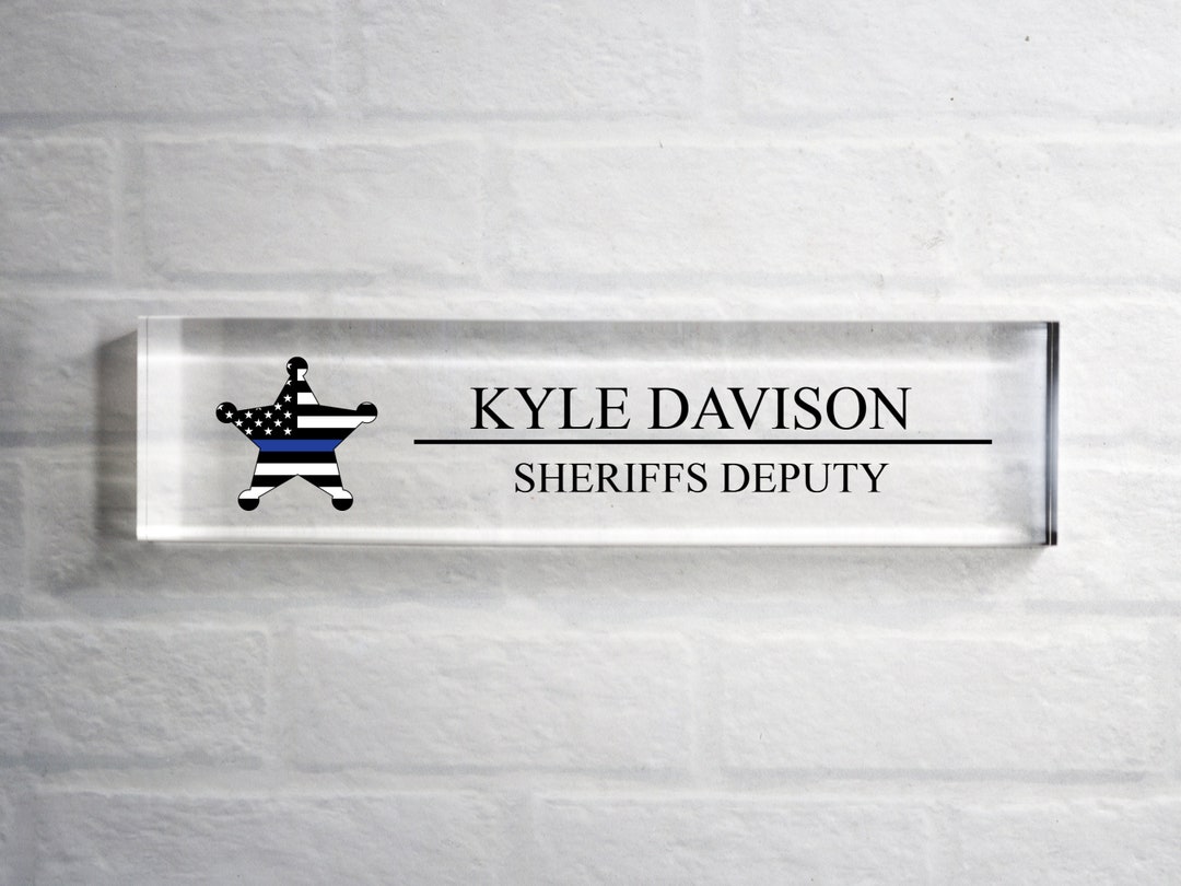 Personalized Name Plate for Desk, Custom Name Clear Acrylic Glass ...