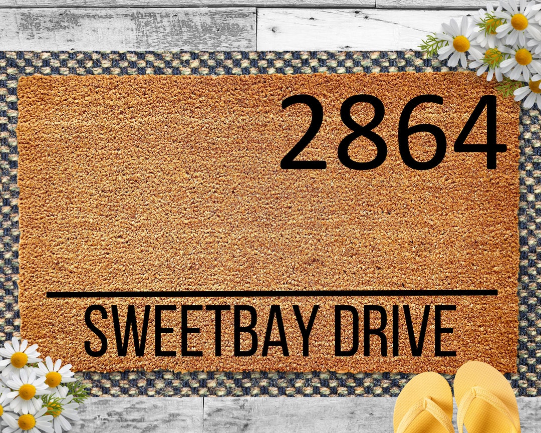Doormat Address Custom Address Door Mat Large Custom Doormat ...