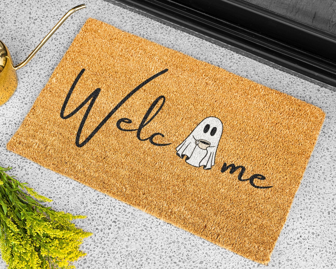 Halloween Doormat, Ghost Welcome Mat, Halloween Decor Outdoor, Boo ...