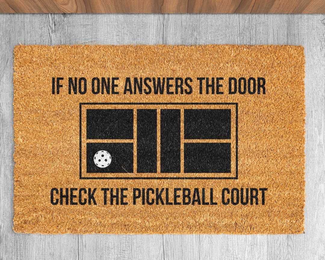 Pickleball Doormat, Pickleball Gifts, Pickleball Court Door Mat, Gift ...