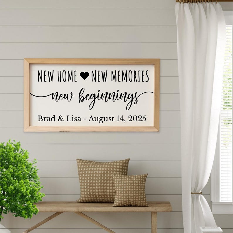 New Home Sign Personalized, New Home Gift, Wedding Gift, Newlywed Gift ...