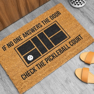 Pickleball Doormat, Pickleball Gifts, Pickleball Court Door Mat, Gift ...