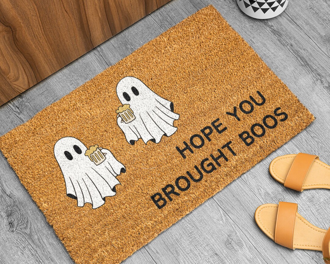 Hope You Brought Boos Doormat, Halloween Doormat, Fall Doormat, Ghost ...