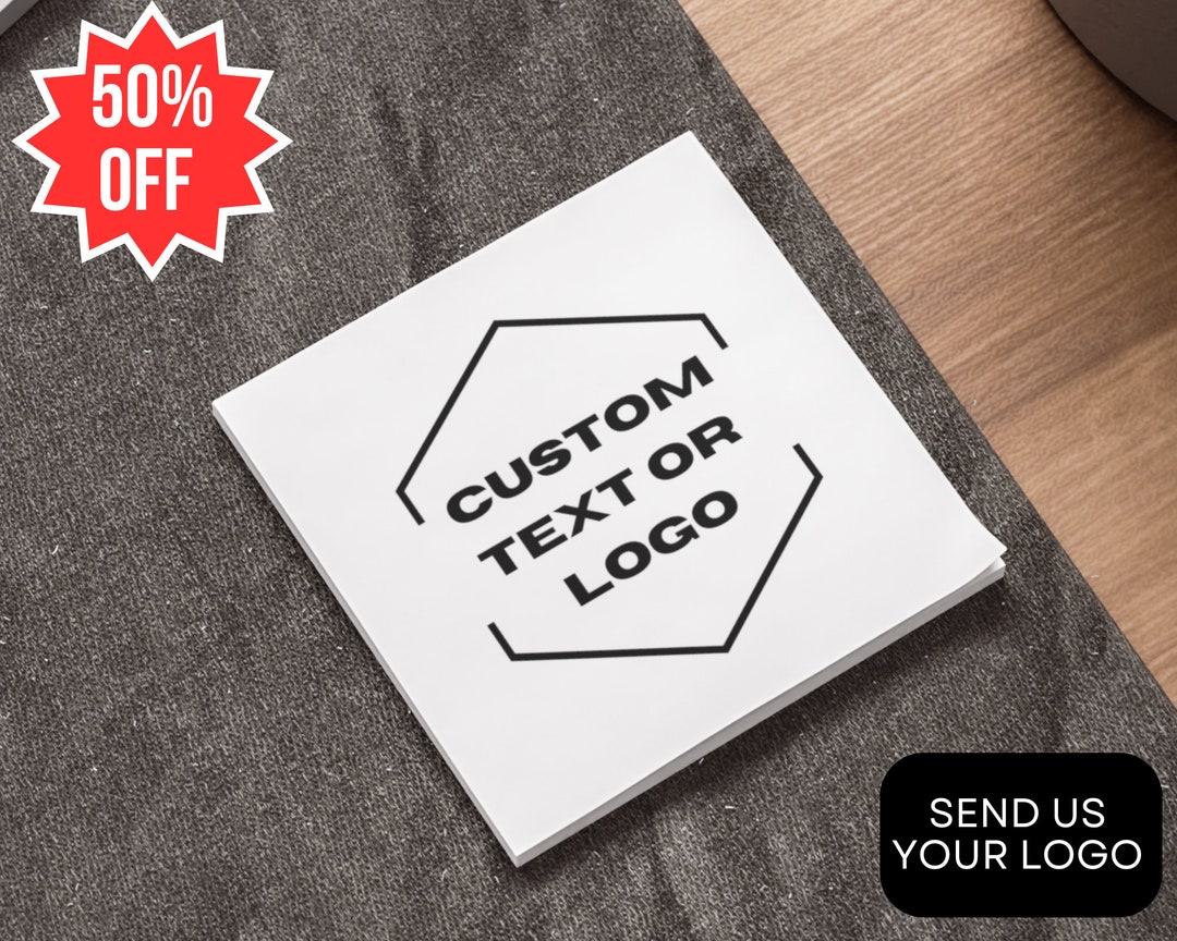 Custom Sticky Notes Business Logo Personalized Office Notes, Brand ...