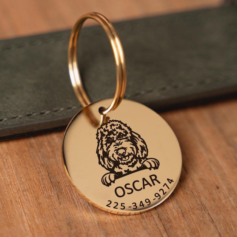 Doodle Dog Tag Collar Tag Personalized Dog Tag Custom Dog Collar Tag ...