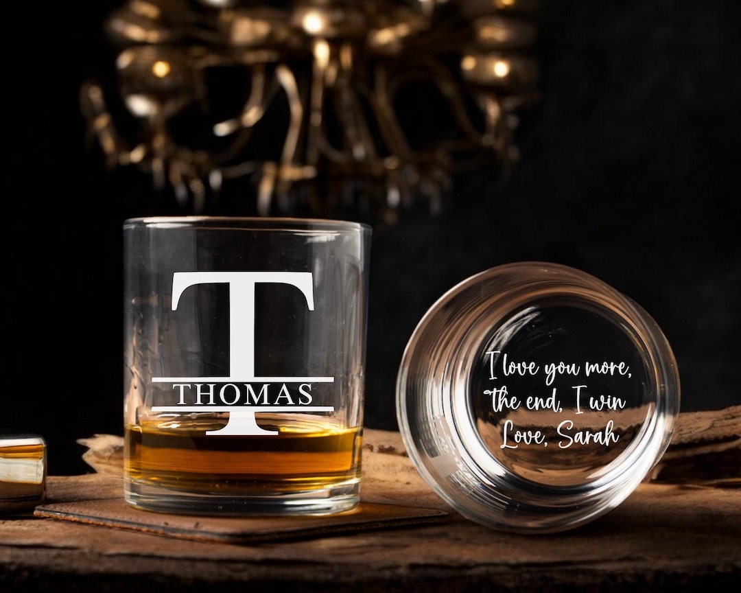 Personalized Whiskey Glass Custom Whiskey Glasses for Boyfriend Gift ...