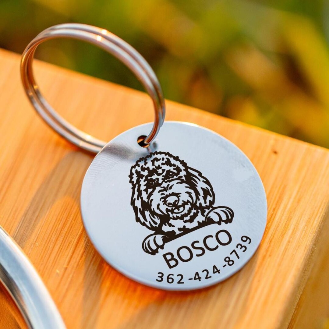 Doodle Dog Tag Collar Tag Personalized Dog Tag Custom Dog Collar Tag ...