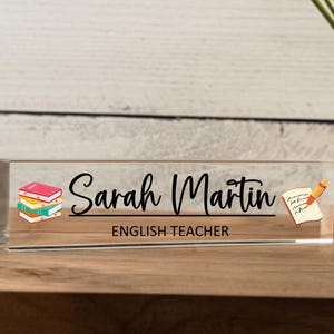 Teacher Desk Name Plate, Teacher Gifts Personalized Teacher Gift for ...