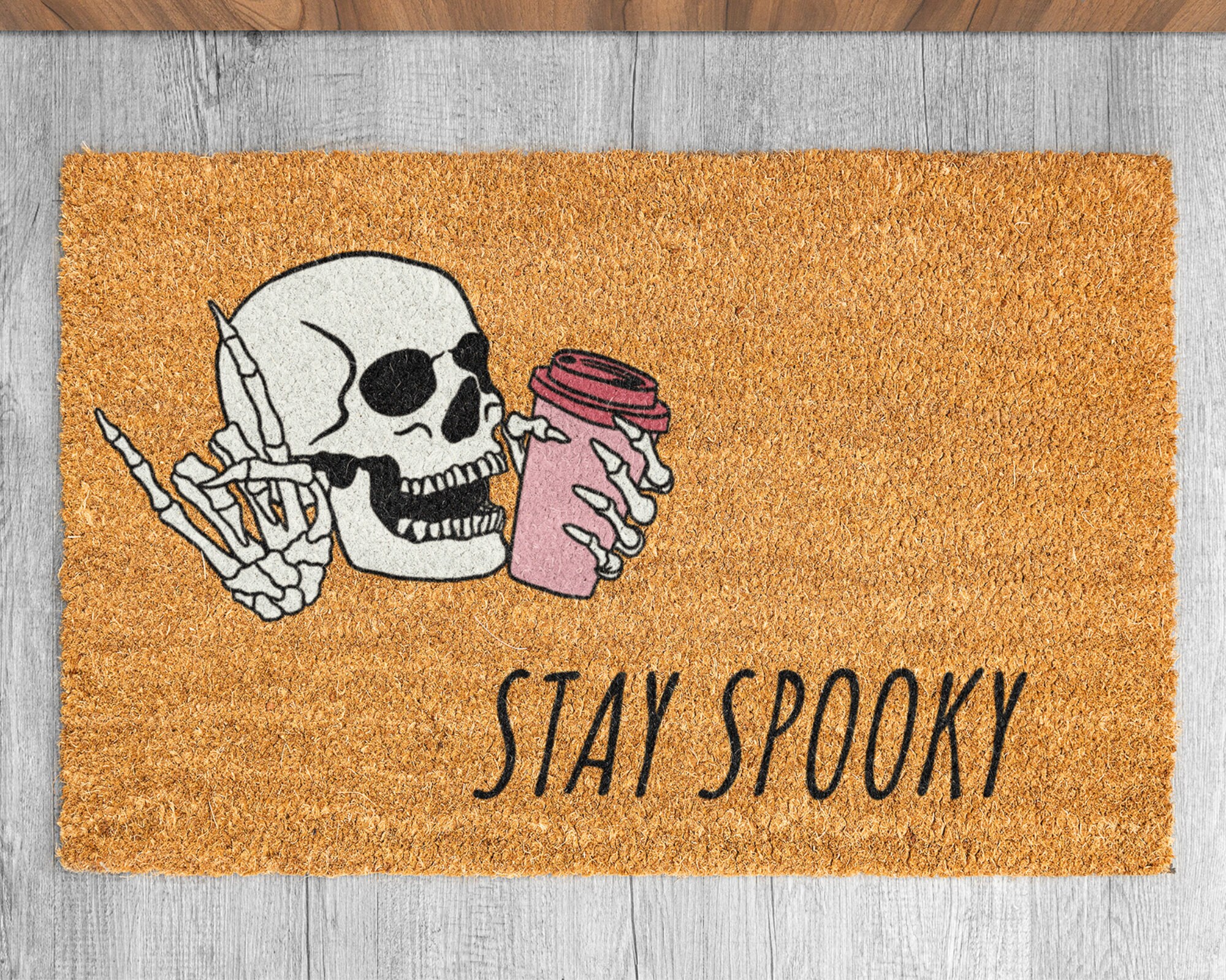 Halloween Doormat, Stay Spooky Welcome Mat, Halloween Door Mat ...
